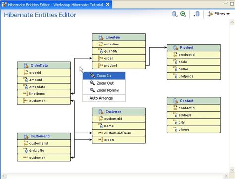 Hibernate Tutorial Managing Persistent Entities With Entities Editor