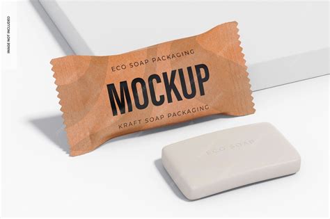 Premium Psd Kraft Soap Packaging Mockup Leaned