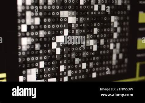 Encrypted Data Process Visual Symbols Numbers And Letters Cryptography Data Black Video