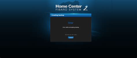Backup Not Working Home Center 2 Smart Home Forum By Fibaro