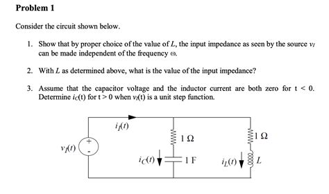 Solved Problem Consider The Circuit Shown Below Show Chegg