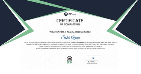 Sakib Anjums Performance Report Think In A Redux Way Course By Lws