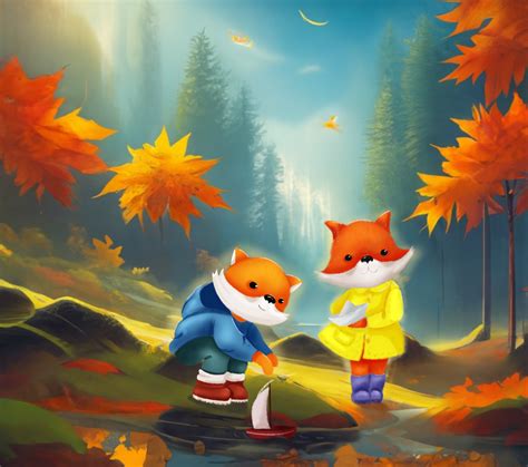 Иллюстрация Осенний лес