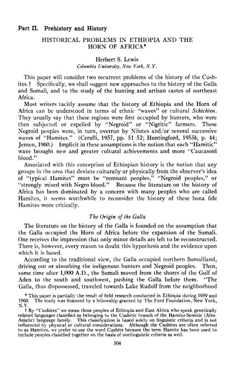 Pdf Historical Problems In Ethiopia And The Horn Of Africa