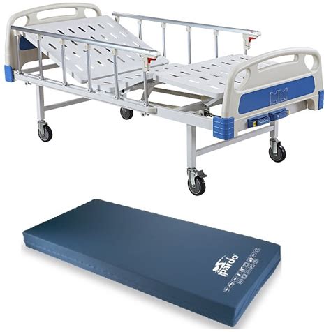 Cama Catre clínico manual 2 manivelas Altura fija Con colchón