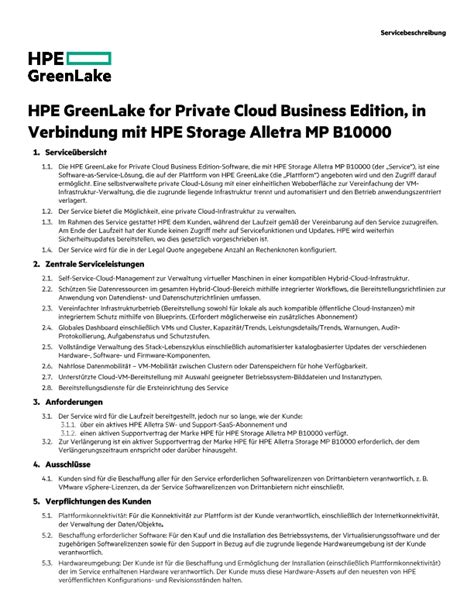 Hpe Greenlake For Private Cloud Business Edition Software Attached To