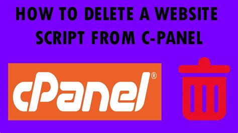 How To Delete A Website Script From Cpanel Youtube