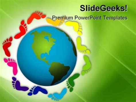 foot prints diversity global powerpoint templates and powerpoint