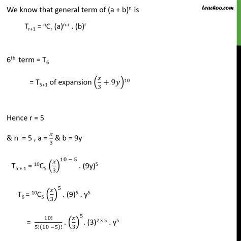 Ex 8 2 8 Find Middle Terms Of X 3 9y 10 Binomial