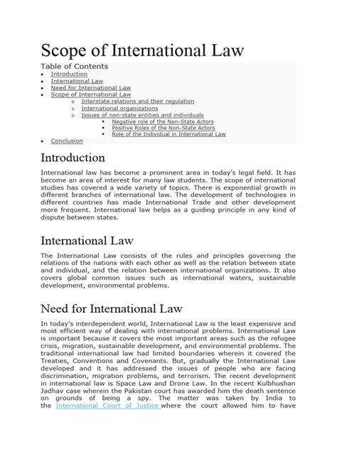 1a Scope Of International Law Pdf International Law International