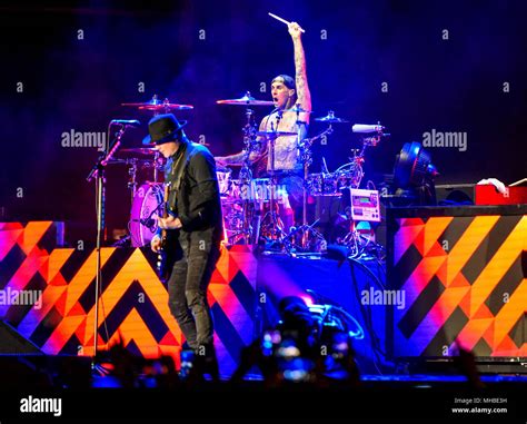 Las Vegas Nevada September 22 2017 Blink 182 On Stage At The Life