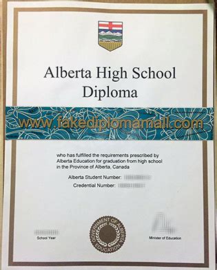 Alberta High School Diploma Sample Canadian Fake Diploma Best Site