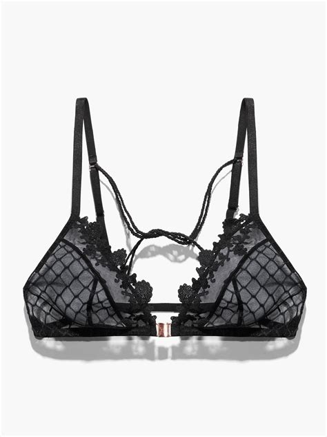 Baroque Bondage Front Closure Bralette In Black Savage X Fenty France