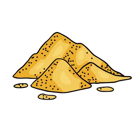 Pile Of Sand Yellow Material For Sandbox Decoration Of Shore And The