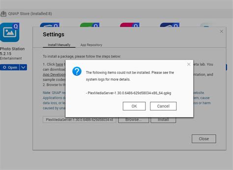 Cant Install Latest Version Of Plex Rqnap