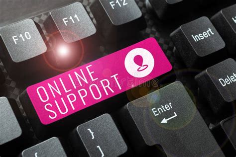 Writing Displaying Text Online Support Business Concept Range Of
