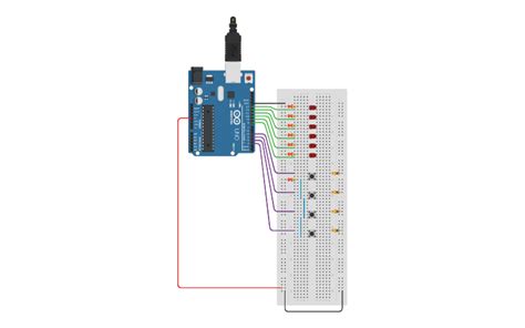 Circuit Design Copy Of Arduiono6ledver2 Tinkercad
