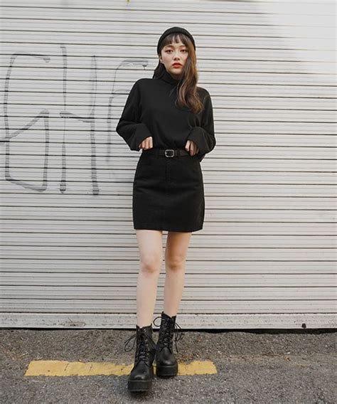 All Black Fashion Cool Outfits Fashion Outfits Korean Style Korean