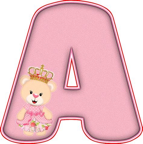 Alfabeto Decorativo Alfabeto Ursinha 76 Png Letras Maiúsculas