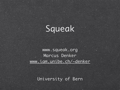 Squeak Ppt