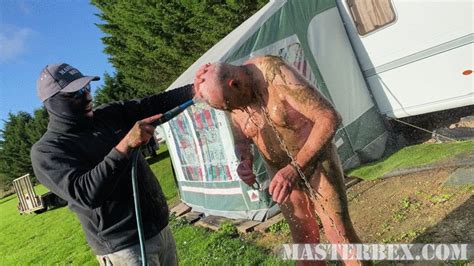 Hosing Down A Filthy Mud Pig With Some Public Humiliation Fantasy
