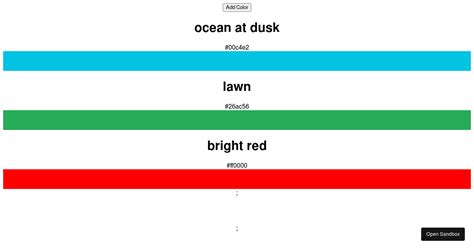 Colors Codesandbox