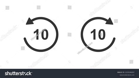 10 Second Rewind Fast Forward Icons Stock Vector Royalty Free