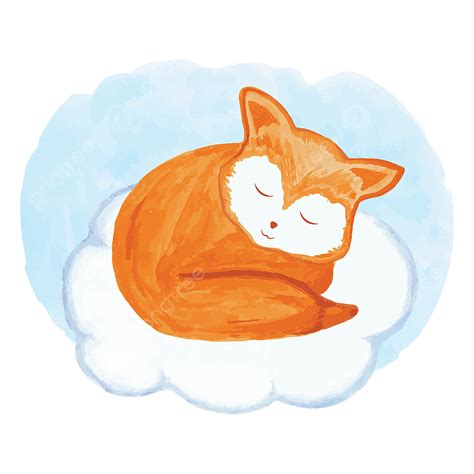 可愛的小寶貝狐狸水彩插圖 可愛的 狐狸 動物向量圖案素材免費下載，png，eps和ai素材下載 Pngtree