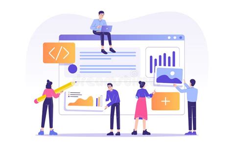 web design and development concept developer team designing and