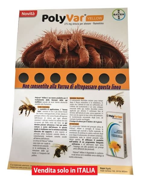 Polyvar Yellow 275mg Bayer Treatments Against Varroa Stalè
