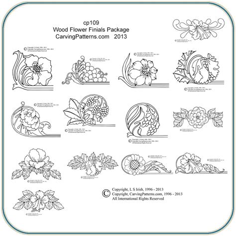 Wood Carving Flower Patterns