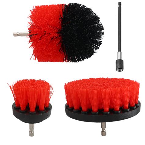 4pcsset 6colors Car Wash Cleaning Brush Drill Set Grandado