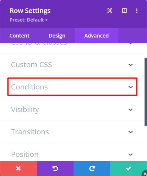 how to use the display conditions feature of divi wppagebuilders