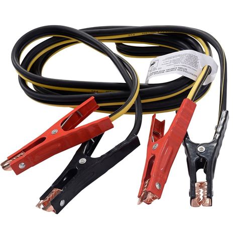 12FT 6 Gague Booster Cable Jumping Cables Power Jumper Start Cars Heavy ...