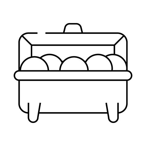 Iron Container For Food Transportation Line Icon Illustration 48348009