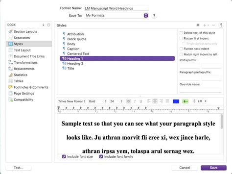 Fixing Scrivener Compile Headings For Navigating Word Lancy Mccall