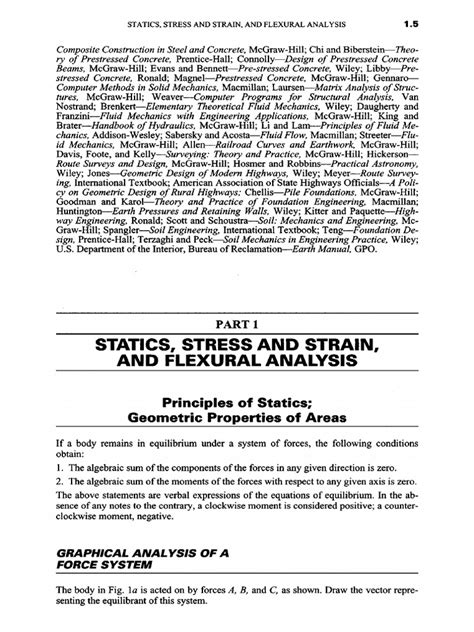 Part1 Statics Stress And Strain And Flexural Analysis Pdf Force