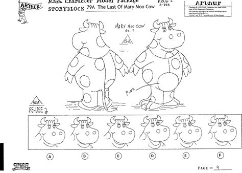 Arthur 1996 2022 Model Sheets Turnarounds Character References