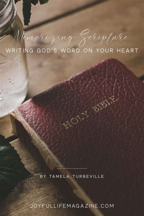 Memorizing Scripture Writing God S Word On Our Heart