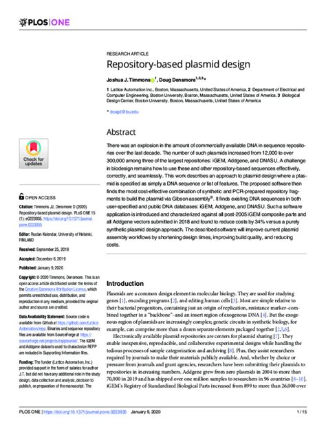 fillable online repository based plasmid design semantic scholar fax