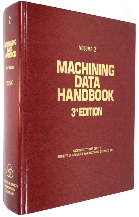 Machining Data Handbook Machinability Data Center Staff 9780936974026 Books