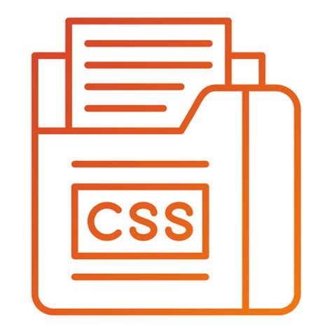 Icône de Fichier css Generic gradient outline