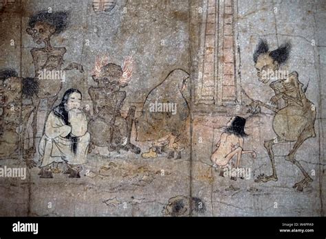 Gaki Zoshi Hungry Ghosts Scroll Detail Color On Paper Heian Period