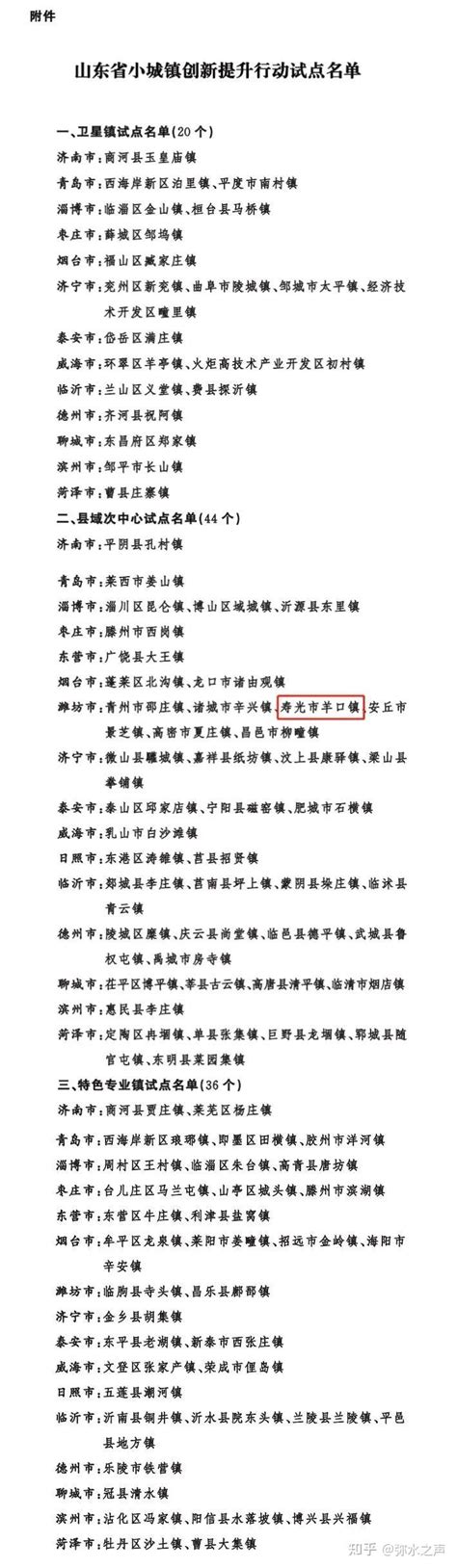 喜报！羊口镇荣获山东省县域次中心试点 知乎
