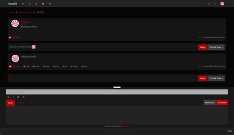 Nodebb Theme Blacknred Black N Red Theme NodeBB Community