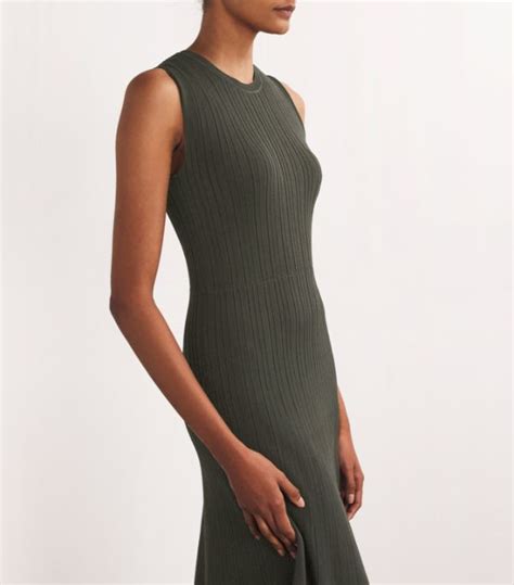 Womens Frame Green Ribbed Sweater Dress Harrods Uk