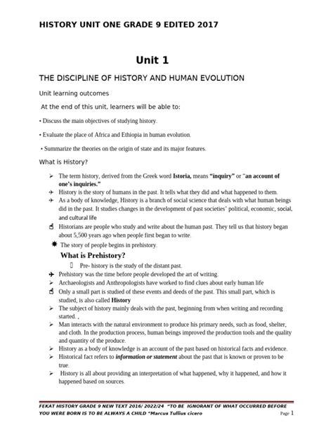 Unit 1 History Grade 9 New Txt Edited Pdf