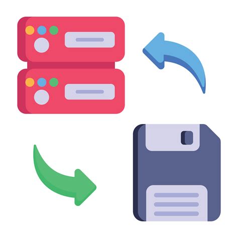 Database And Floppy Flat Icon Of Server Backup 6377410 Vector Art At Vecteezy