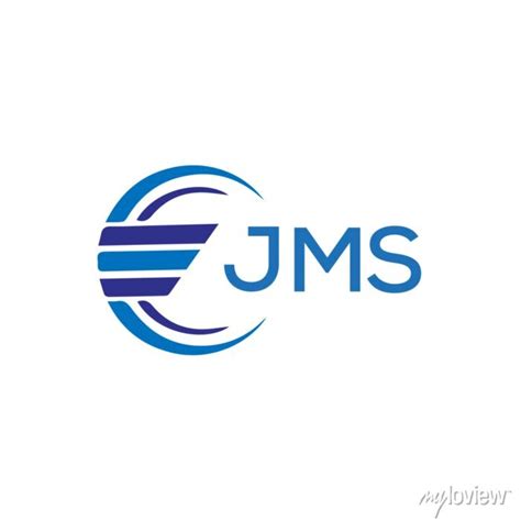 Jms Letter Logo Jms Blue Image On White Background Jms Vector Posters