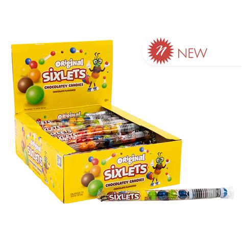 Sixlets Chocolate Candy 12 Ball Tube 036 Oz Nassau Candy